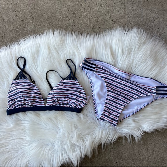 Xhilaration | Swim | Xhiliration Red White And Blue Striped Triangle ...